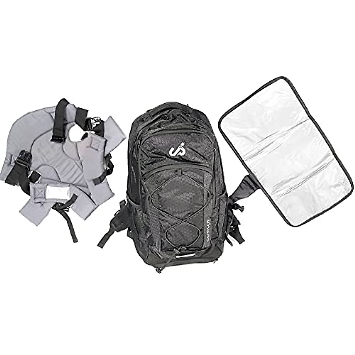 JP Copilot CarrierPak – 3-in-1 Baby Carrier, Diaper Bag, and Backpack, Black (8-30lb Carrier)