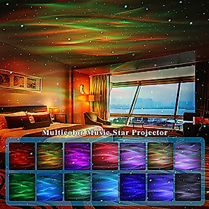 Galaxy Projector for Bedroom,Northern Lights Aurora Projector,Music Speaker Star Light Projector,8 White Noise Night Light Projector Works with Phone App for Kids Adults Room Decor Ceiling Party