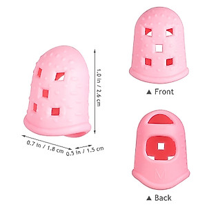 ERINGOGO 16 Pcs Ukelele Picks Nail Protector Fingertip Protectors for Beginners Kalimba Fingertip Protectors Finger Guards Guitar Finger Covers Automatic Safety Mask