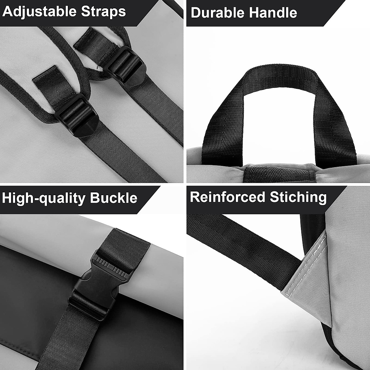 Cajmols School Backpack Waterproof Bookbag College High School Bag For Boys Girls Lightweight Casual Daypack Laptop Backpacks (C- Gray)