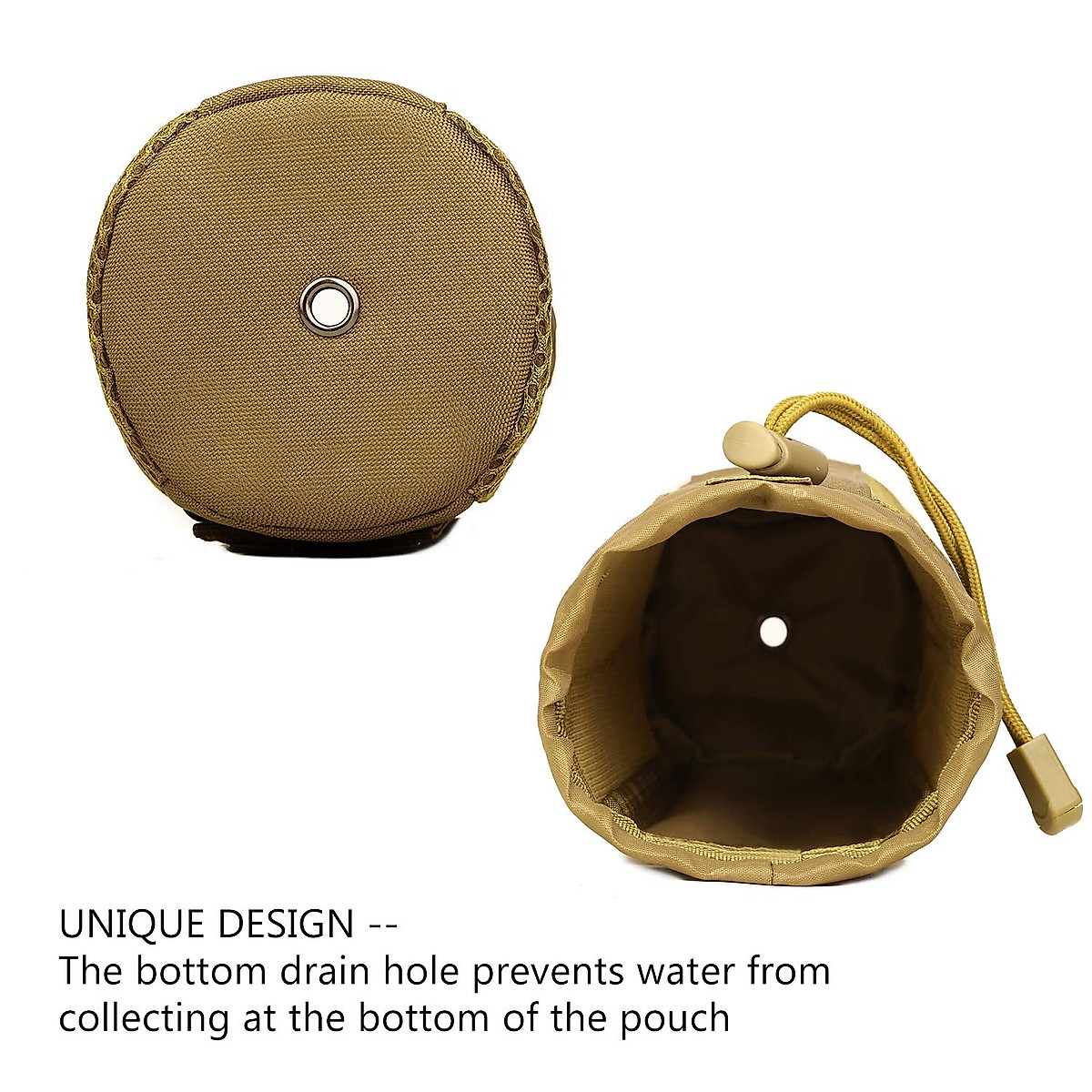 Protector Plus Tactical Water Bottles Pouch Military MOLLE Mesh Kettle Holder Bag H2O Drinks Carrier Case, Black