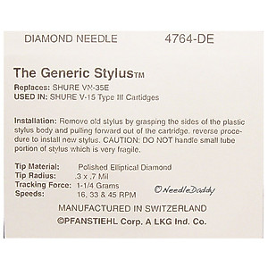 NEW TURNTABLE NEEDLE FOR SHURE V15 type III VN35E VN35HE VN35MR V15/III V15III