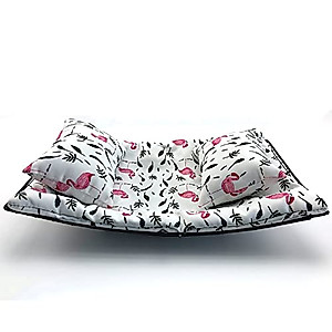 GooWell Bearded Dragon Hammock Lizard Hammock Reptile Bed with Pillow Lizard Habitat Soft and Warm Small Animal Sleeping Bag Set