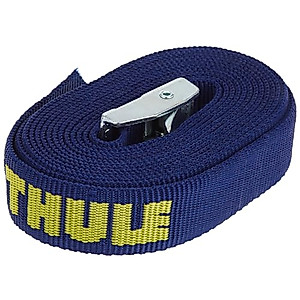 Thule Load Straps - Secure steel cam-action buckle with protective bumper - Heavy-duty UV resistant nylon webbing - sold in pairs - Kayak, canoe, surfboard tie down