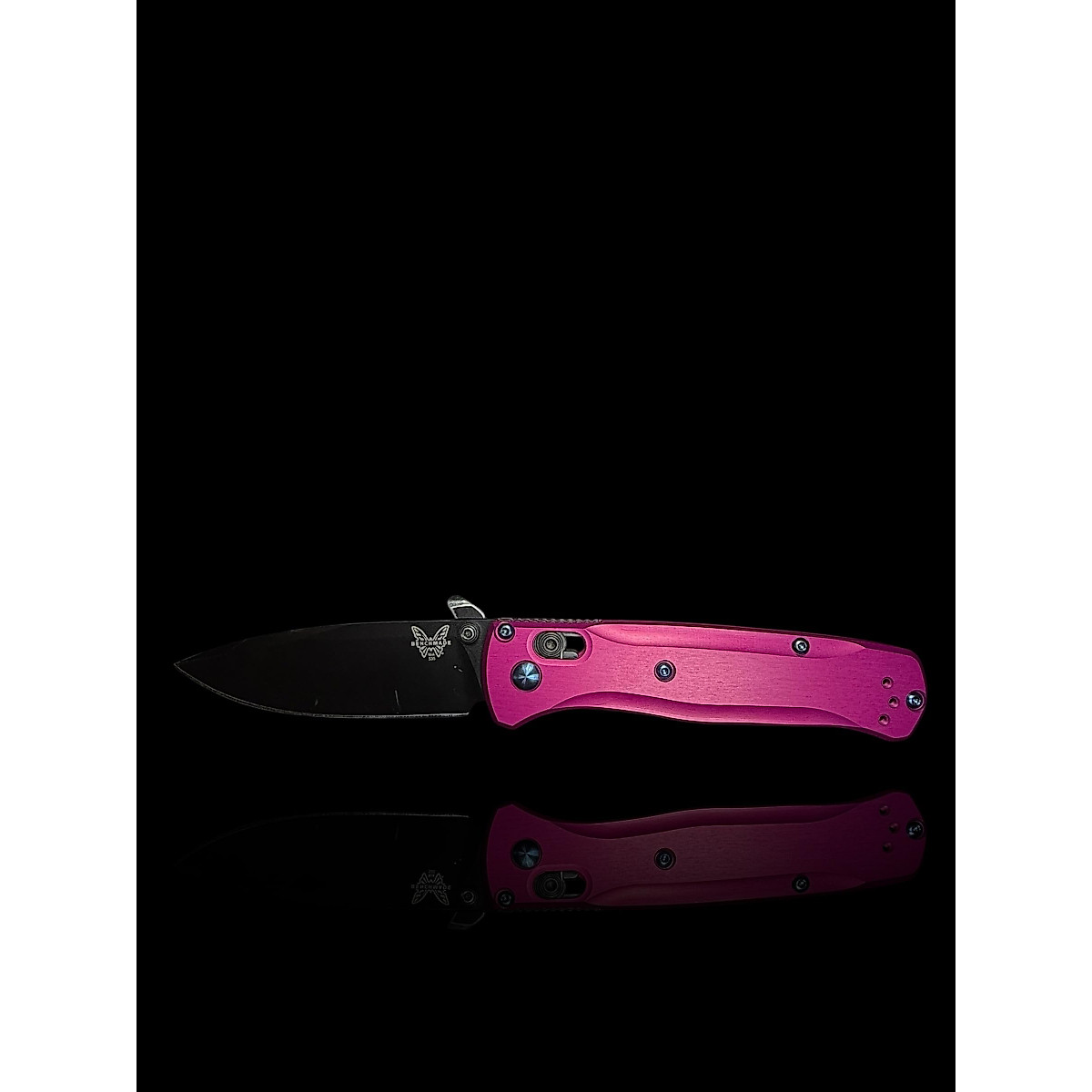 Hot Pink, Smooth, Billet Aluminum, Full Size Bugout, Gift for dad, Everyday Carry Knife Scales