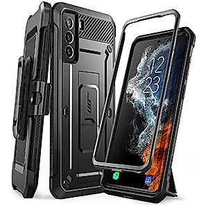 SUPCASE Unicorn Beetle Pro Series Case for Samsung Galaxy S22 Plus 5G (2022 Release), Full-Body Dual Layer Rugged Belt-Clip & Kickstand Case Without Built-in Screen Protector (Black)