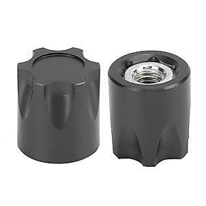 Dilwe RC Wheel Rim M4 Nut, 8Pcs 0.5x0.4inch Wheel Rim Center Cap 1/10 Scale RC Accessories Compatible with Traxxas/Hsp/Redcat/Tamiya/Hpi/Axial Scx10 D90 / Hpi 1/10 RC Car(Black)