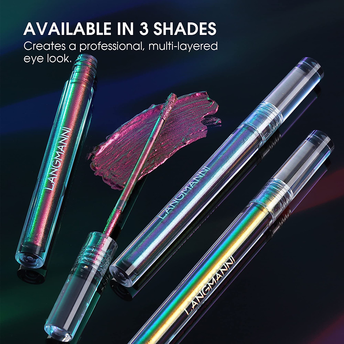 Wismee Chameleon Liquid Eyeshadow, Duochrome Metallic Eyeshadow, Long-lasting Intense Color Shifting Eyeshadow, Smooth Highly Pigment Eyeshadow, 1