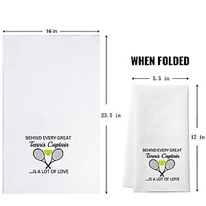 ZJXHPO Tennis Team Captain Kitchen Towel Best Captain Ever Towels Gift Tennis Captain Appreciation Gift Tennis Captain Housewarming Gift (Tennis Captain Towel)