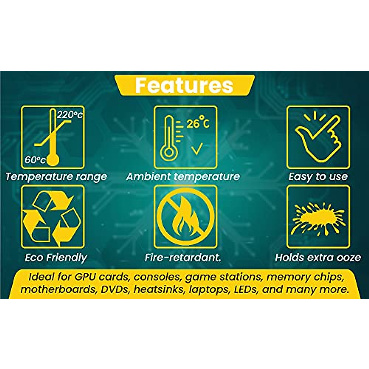 Nab Cooling Thermal Pad 15 W/mK, 90x50 Heat Resistance, Non-Conductive, High-Temperature Resistance, Silicone Thermal Pads for Laptop, Heatsink, GPU, CPU, LED & PS4 (90x50x1.5)