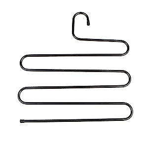 IULJH S Shape Anti-Slip Pants Hanger Hanger Space Saver Hanger Locker for Hanging Clothes Pants Scarf Towel Tiel
