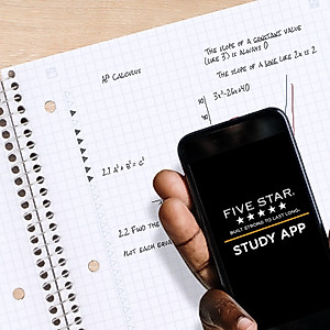 Five Star Spiral Notebook + Study App, 1 Subject, Graph Ruled Paper, Fights Ink Bleed, Water Resistant Cover, 8-1/2" x 11", 100 Sheets, Seaglass Green (620000CH1)