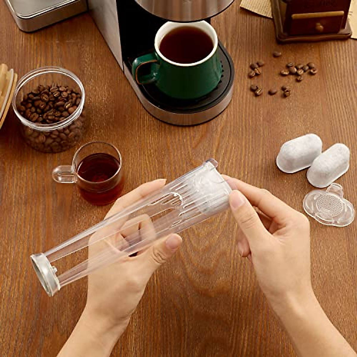 PUREHQ Ninja Water Filter for Ninja Dual Brew Coffee Maker - Compatible with DualBrew Pro CFP201 CFP301 CFP307 CFP451CO - Includes Filter Holder and 3 Pack of Charcoal Water Filters