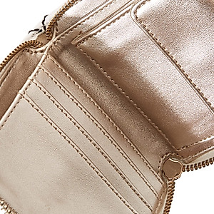 GUESS womens Cessily Small Zip Around Wallet, White Multi, one size US