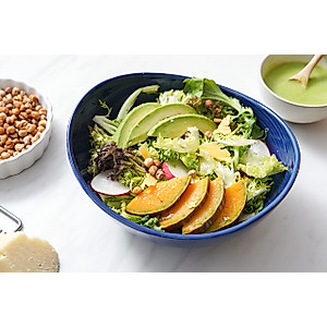 LE TAUCI Large Cereal Bowls 30 OZ, Ceramic Bowls Set for Salad Soup Rice Desserts, Kitchen Serving bowl, Oven Dishwasher & Microwave Safe - 7.5 inch, Set of 4, True Blue