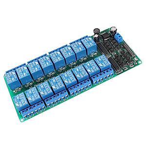 AITRIP 2 Pack 16 Channel 12V Relay Module with Optocoupler LED LM2576 Power Low Level Trigger Expansion Board for Raspberry Pi Arduino DIY Kit PiC ARM AVR