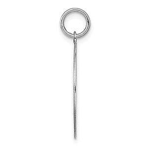 Solid 925 Sterling Silver Brocaded Initial Letter G Alphabet Charm Pendant - 27mm x 20mm