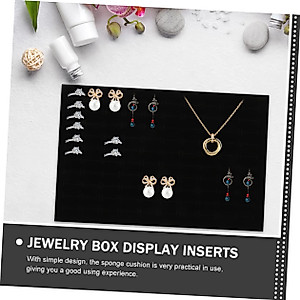 NOLITOY 10pcs Jewelry Box Pad Jewelry Showcase Pads Sponge Necklace Display Jewelry Sponge Holder Jewelry Sponge Insert Jewelry Display Sponge Pad Ring Inserts Pads Lining Velvet Bracket