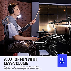 Donner DED-400 Electric Drum Set with Electric Drum AMP 35-Watt Electronic Drum Amplifier DDA-35 Keyboard Speaker with Aux in and Wireless audio connection, Drum/Keyboard/MIC 3 in 1 Amplifier with 3-