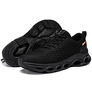 FATES TEX Waterproof Shoes for Men Tennis Sneakers Rain Water Resistant Comfortable Walking Running Casual Breathable Work Shoes(10,Black)