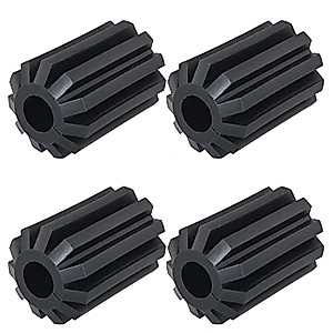 ITROLLE 4PCS Roof Snow Rake Replacement Wheels for Shingle Saver Roof Rakes Snow Rake Wheel Replacement Wheels Snow Rakes Accessory, Black