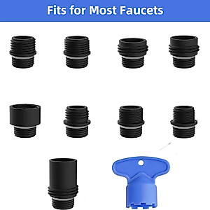 iFealClear Pull Down Kitchen Faucet Head Replacement, 3-Mode Faucet Head for Kitchen Sink, Faucet Sprayer Nozzle, 12 Adapters Compatible with Moen, American Standard, Delta Faucets, Oil Rubbed Bronze