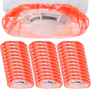 36 Pcs Smoke Detector Cover Smoke Alarm Dust Paint Cover Fire Alarm Cover for Home, Red