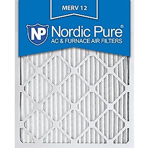 Nordic Pure 20x25x1 (19 1/2 x 24 1/2 x 3/4) Pleated MERV 12 Air Filters 6 Pack