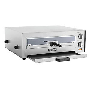 Kratos 29M-037 16" Commercial Electric Countertop Pizza Oven, 120V, 1700 Watts, Stainless Steel Pizza Oven with Glass Door for Restaurants, Cooks Pizzas up to 16" in Diameter