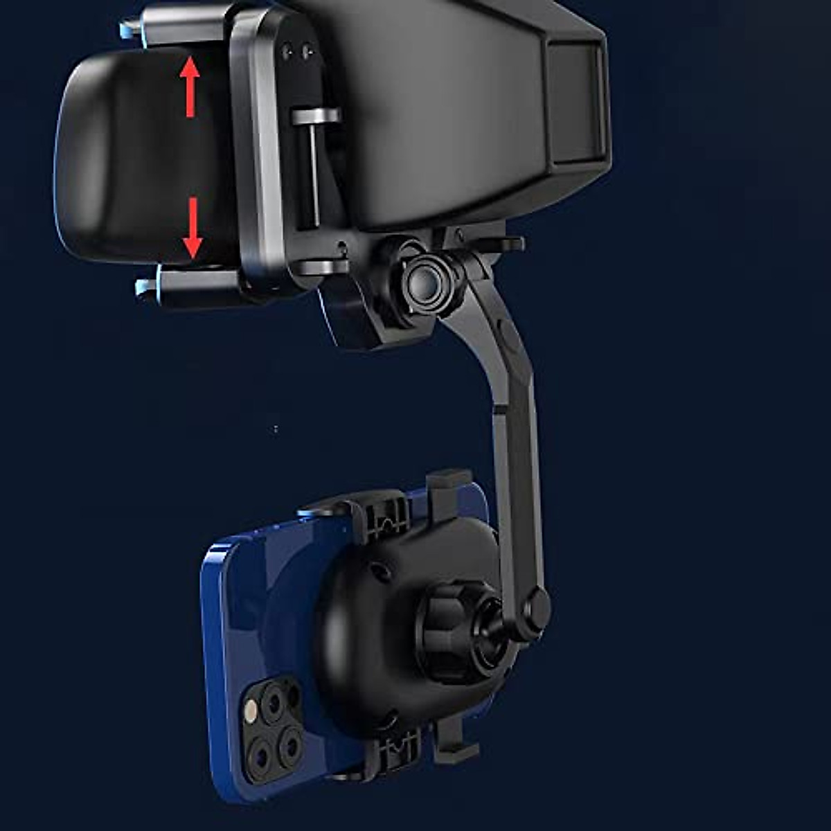 RIWPKFH Car Phone Holder,360 Rotatable Rearview Mirror Mobile Holder,GPS Phone Holder for All Smartphone and Car