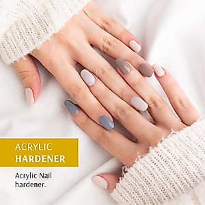 Pronto Acrylic Nail Hardener - Clear Top Coat Nail Polish for Nail Strengthening and Protection | Quick Dry Clear Polish Top Coat for Glossy & Shiny Finish | No Wipe, No UV Lamp, 11.5mL (Pack of 1)