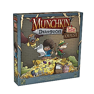 CMON Munchkin Dungeon: Side Quest Expansion - Exciting Expansion for Epic Dungeon Adventures! Strategy Game for Kids and Adults, Ages 14+, 2-5 Players, 80 Minute Playtime, Made