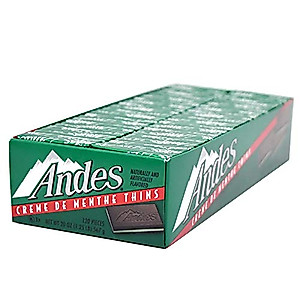 Tootsie Roll Andes Creme De Menthe Thin Mints - After Dinner Mints - Rectangular Chocolate Sandwich Mint Candies - 20 Oz, 120 Count