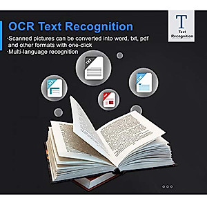 Document Camera for Teachers Scanner Portable HD Real-time Projector USB Portable for Office Computers Laptop with Multifunction A4 Format, OCR Multi-Language Recognition, LED Light(Soft Base)