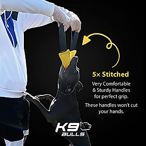 K9 Dog Tug Toy for Interactive Tug of War - Tear Resistant French Linen - Super Durable Yet Soft for Dog's Teeth. Perect for :Tug of War, Schutzhund,Agility,Ring Sport,PoliceK9,and More. -Orange-