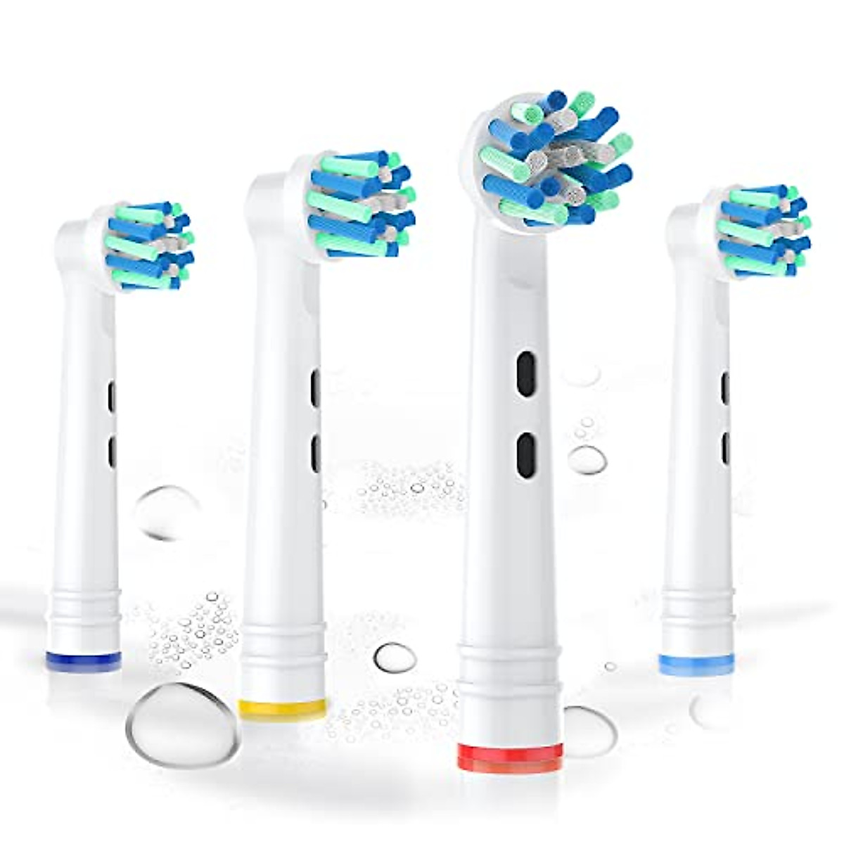 Replacement Toothbrush Heads Compatible with Braun Oral-B Electric Toothbrushes, 4pcs, Round Head Fits for CrossAction, Accessories for Vitality Plus