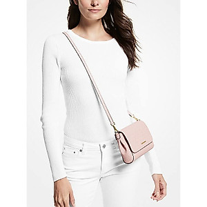 Michael Kors Medium Logo Convertible Crossbody Bag (DK Powder Blush)