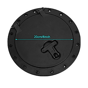 OUKENS Boating Boat Sealing Hatchs Cover, Round Circular Type Lid Waterproof Kayak Accessories W/Storage