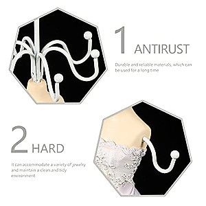 Amosfun Jewelry Display Stand Model Dress Earring Necklace Ring Bracelet Holder Mannequin Stand Hanging Jewelry Tower Rack for Girls Women 33CM White