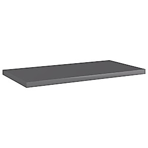 THYUOVAI Bookshelf Boards,Cabinet Shelf Wall Mount Storage Shelves Suitable for Wall Decor,Living Room,Bathroom,Kitchen 8 pcs High Gloss Gray 15.7"x7.9"x0.6" Engineered Wood