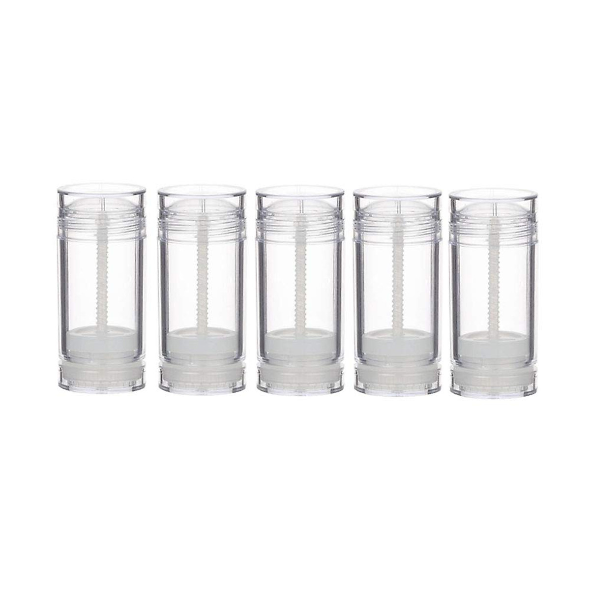 1 Oz(30ml) Twist-up Deodorant Containers,5 Pcs Clear Empty Deodorant Bottles Lip Balm Tubes Fot DIY Travel