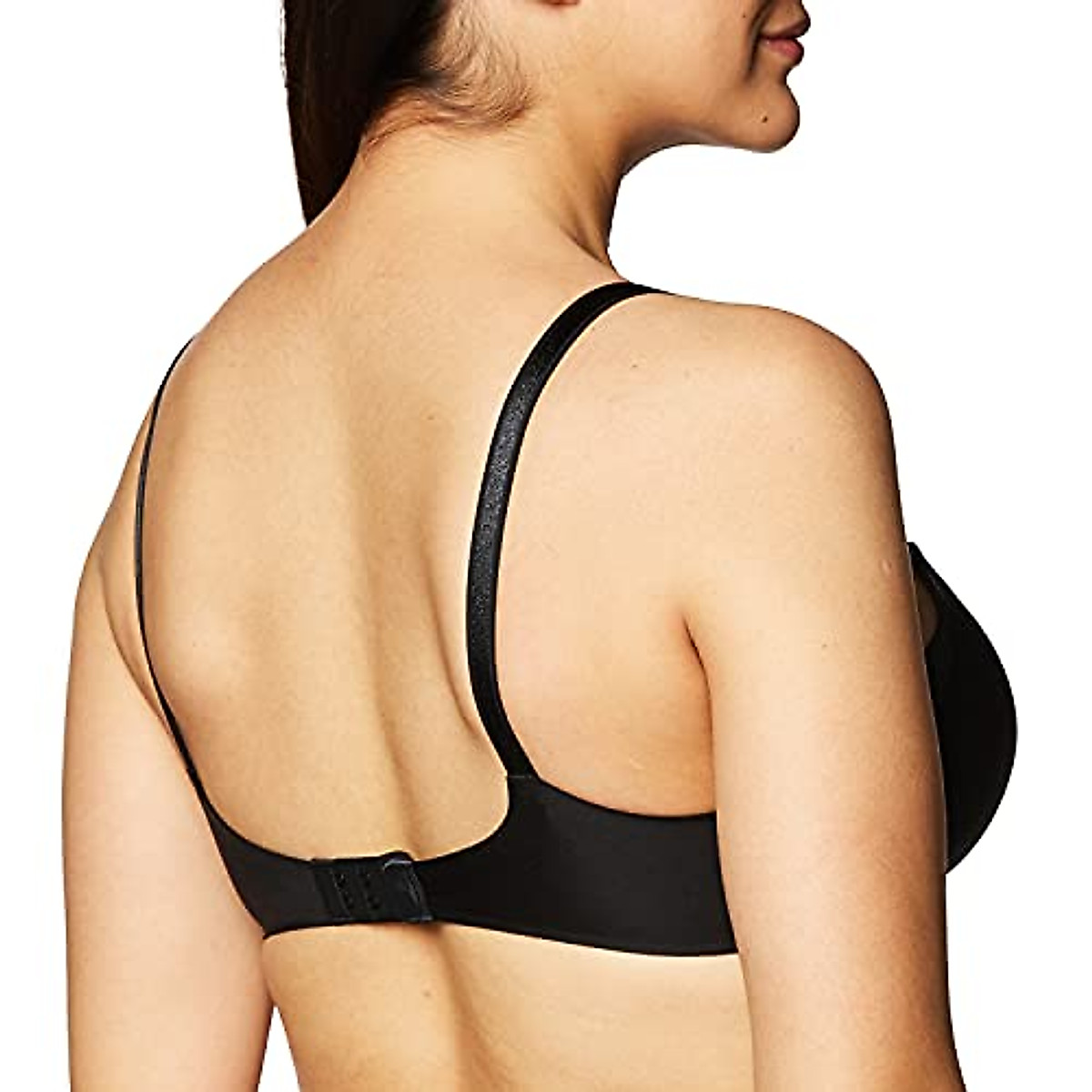 Warner's Women's No Side Effects Underarm-Smoothing Comfort Underwire Lightly Lined T-Shirt Bra 1356, Black, 36C