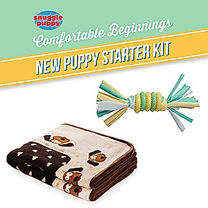 Original Snuggle Puppy Starter Kit with Snuggle Puppy Included. Starter Kit for Anxiety Relief and Calming Aid. Biscuit Coloured Puppy Included and Neutral Toy.