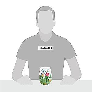 Enesco Designs by Lolita Firefly Hand-Painted Artisan Stemless Wine Glass, 1 Count (Pack of 1), Multicolor