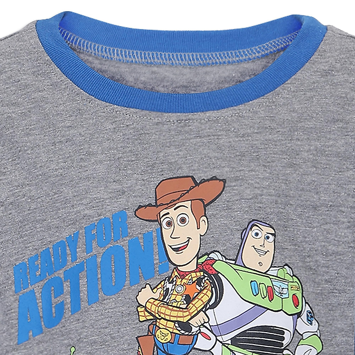 Disney Toy Story Buzz Lightyear, Woody and Aliens Boys Long Sleeve Shirt and Pants Set for Toddler and Little Kids