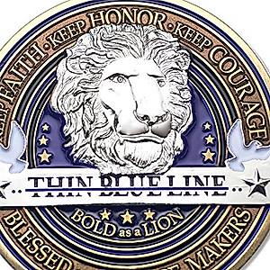 Law Enforcement Appreciation Challenge Coin · Police Officer Thank You Challenge Coin · Thin Blue Line Challenge Coin