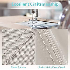 MR.COVER 3-Seater Outdoor Couch Cover Waterproof, Outdoor Sofa Cover, Patio Furniture Cover, 96W x 40D x 35H Inches, Strong & Sturdy, Beige, Amenre Series