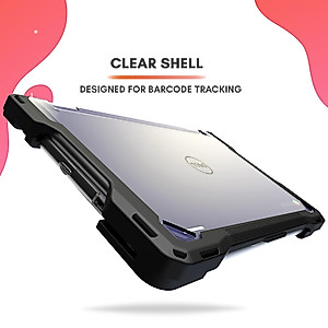 UZBL Case for Dell Chromebook 11.6” 3120 | 3110 | 3100 Clamshell and 2-in-1 | Protective Hard Shell Polycarbonate Clear Case Cover | Student-Proof Rubberized Edge Protection