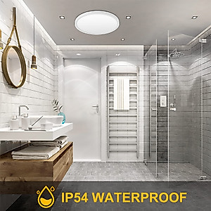 2 Pack 12 Inch Dimmable Flush Mount LED Ceiling Lights Fixtures 24Watt with 2PCS Remote Control, Color Temperatures in 3000K-6000K, Flat Round Ceiling Lamp Mount for Bedroom Kitchen Laundry Room