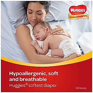 Huggies Little Snugglers Baby Diapers, Size Newborn, 132 Count, GIANT PACK (Packaging may Vary)